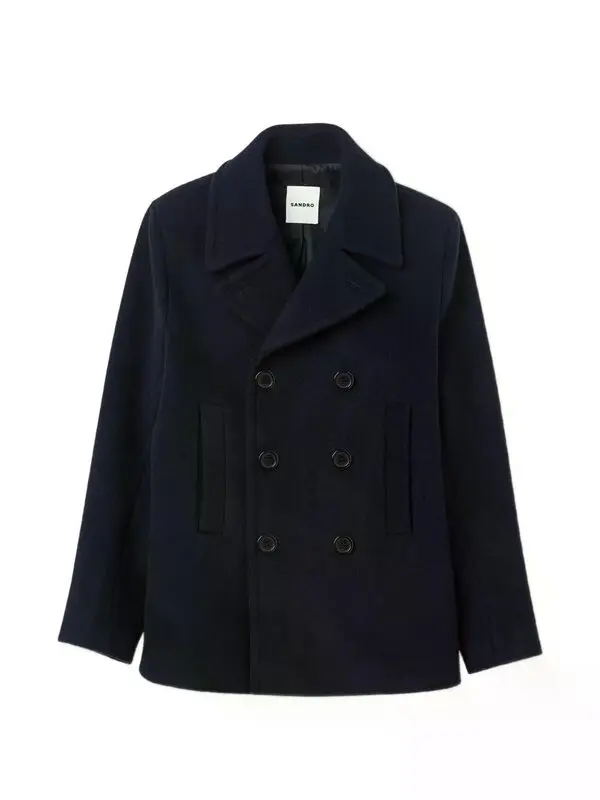 Sandro Straight-fit Wool-blend Coat