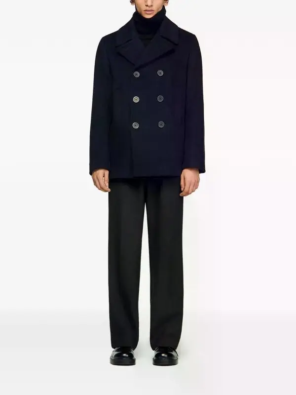 Sandro Straight-fit Wool-blend Coat