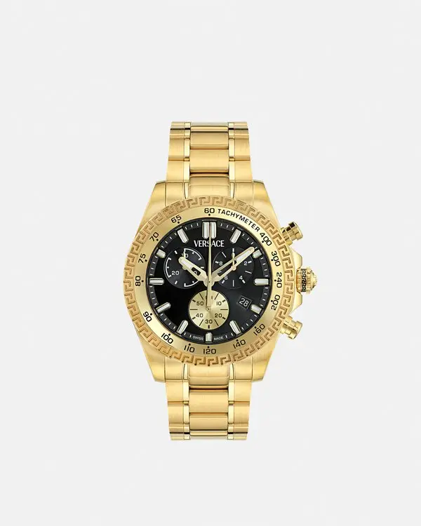 Versace Chrono X Watch - Gold