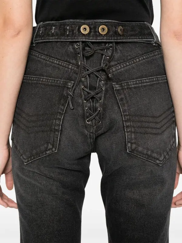 JEAN PAUL GAULTIER Lace-up Denim Jeans