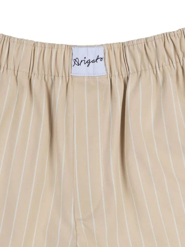 Axel Arigato Striped Cotton-blend Shorts - Neutrals