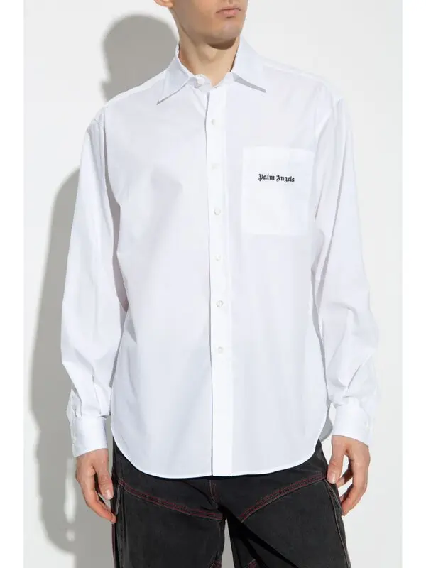 Palm Angels Logo-embroidered Shirt