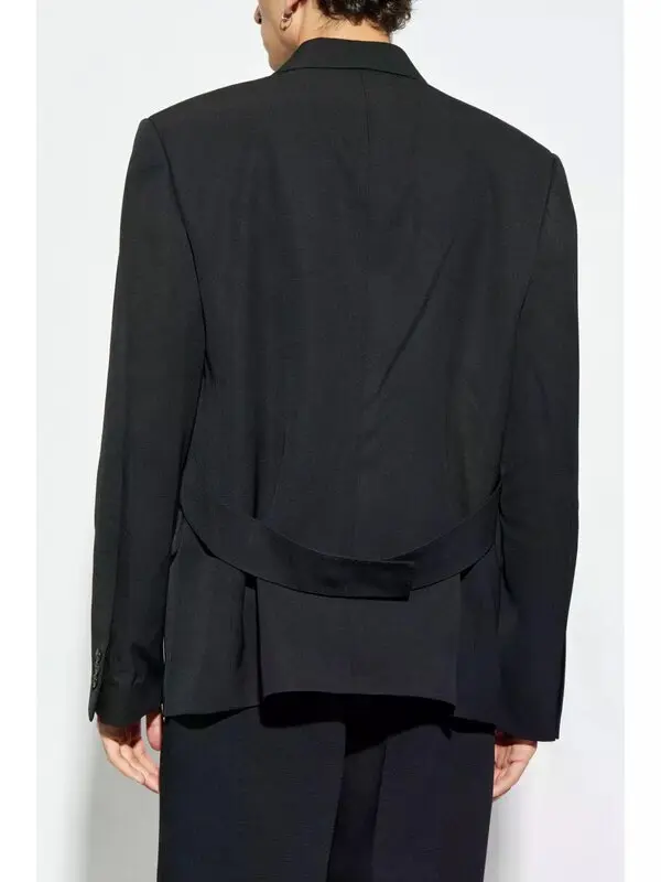 Off-White Wool Criss-cross Blazer