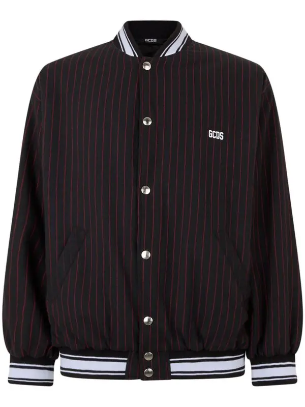Gcds Pinstripe Bomber Jacket