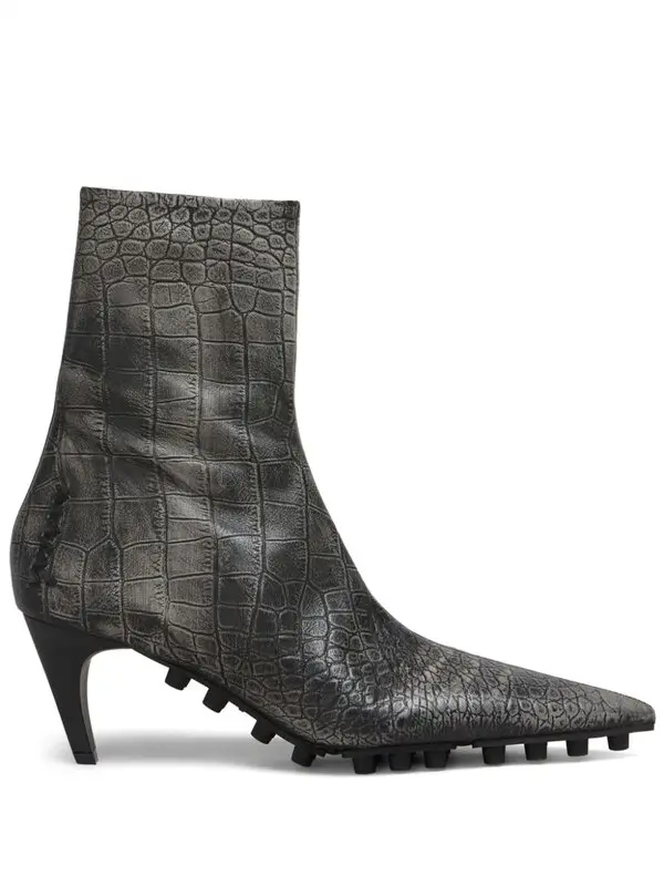Marni Spike Crocodile-effect Leather Boots