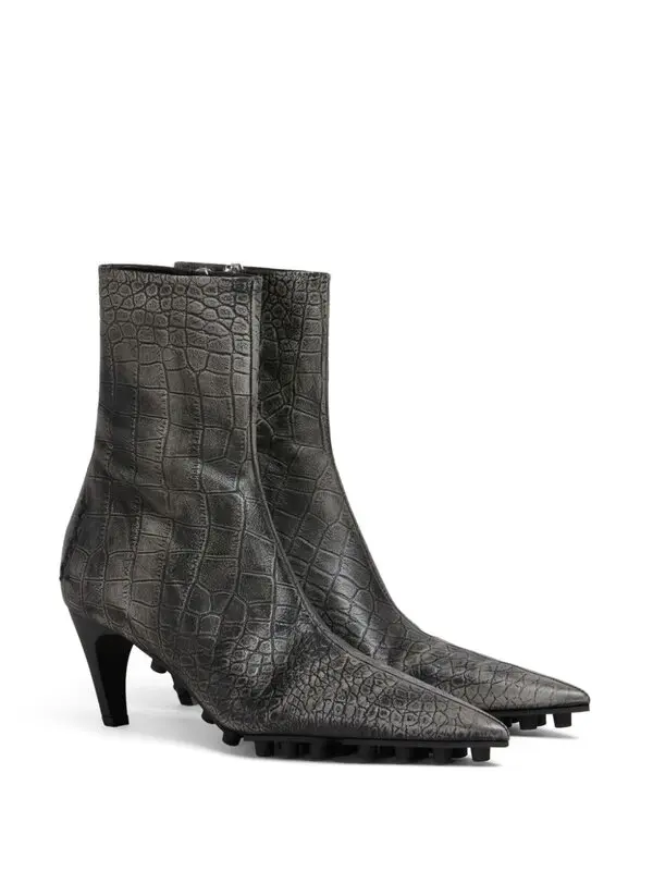 Marni Spike Crocodile-effect Leather Boots