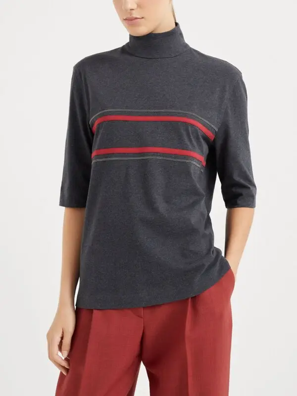 Brunello Cucinelli Stripe-detail Top