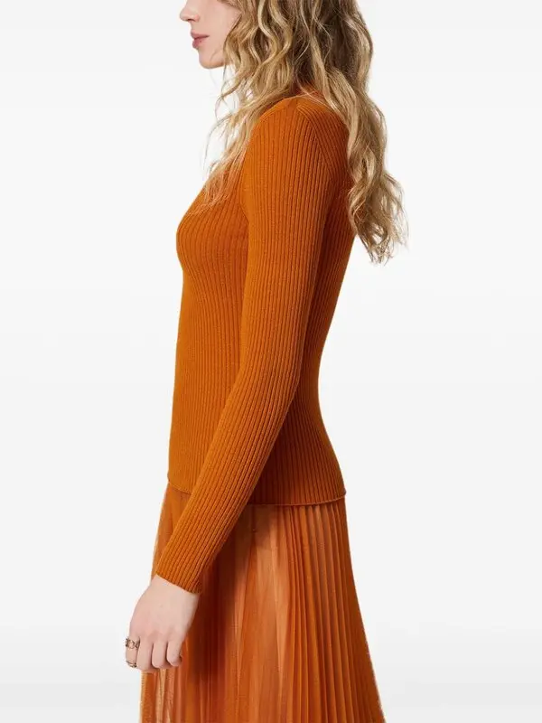 TWINSET Ribbed Turtleneck Sweater - Orange