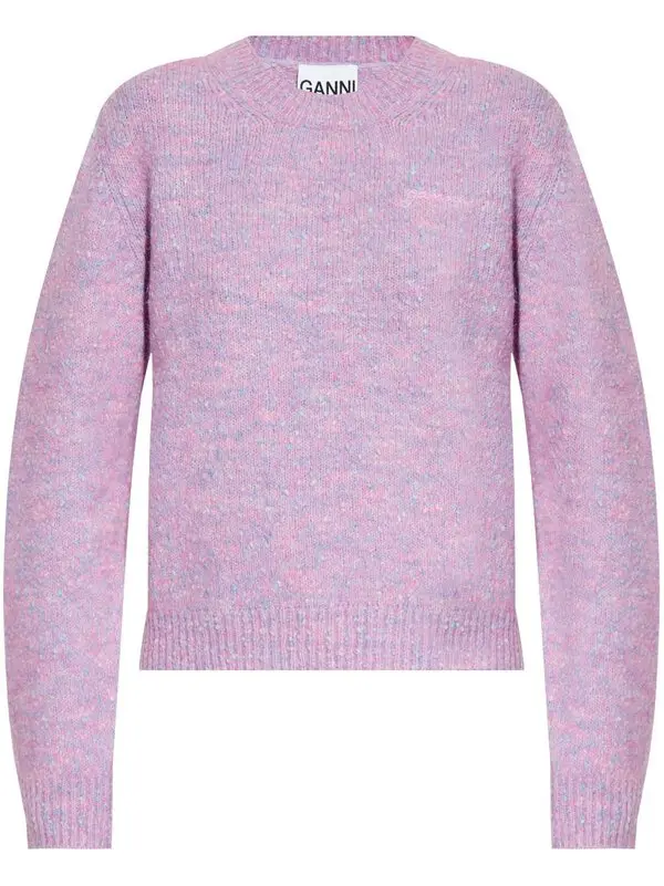 GANNI Mélange Effect Jumper - Pink