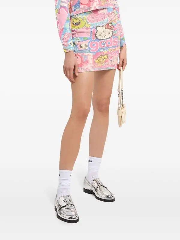 Gcds Hello Kitty Printed Mini Skirt