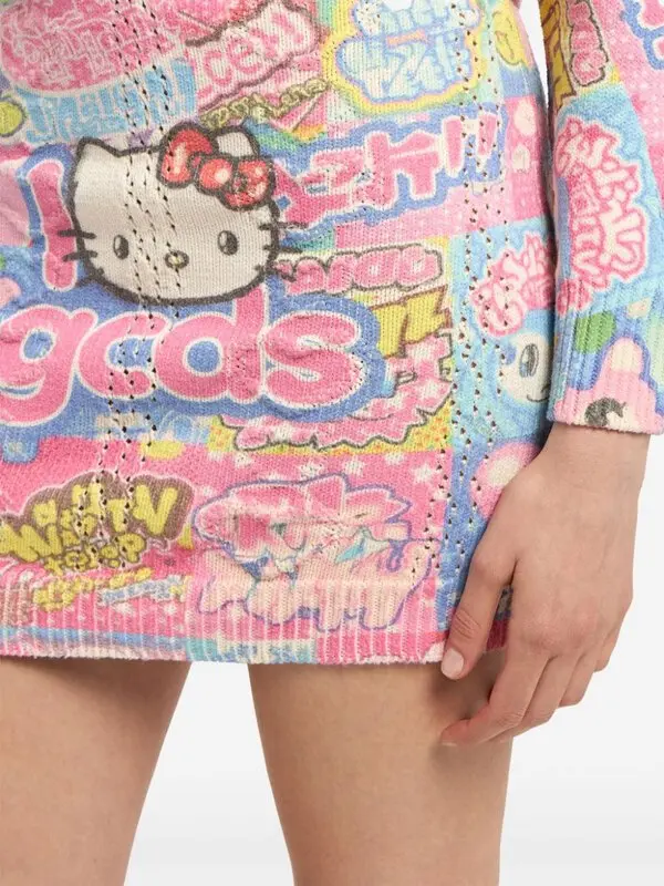 Gcds Hello Kitty Printed Mini Skirt
