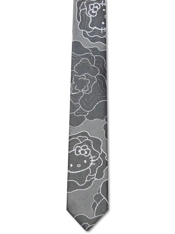 Gcds Hello Kitty Jacquard-print Tie - Black