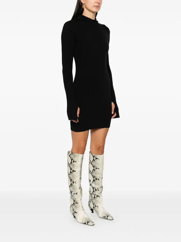Fendi Hooded Mini Dress - Black