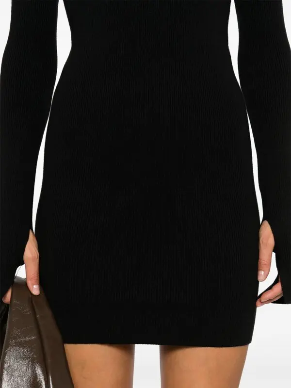 Fendi Hooded Mini Dress - Black