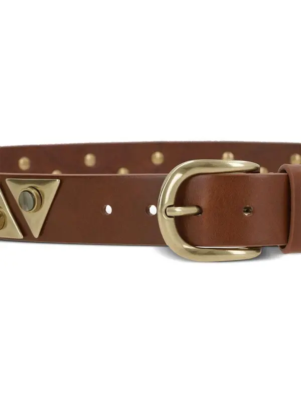 Isabel Marant Veliana Studded Leather Belt - Brown