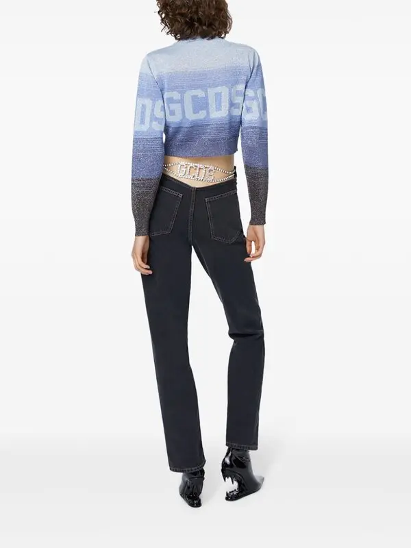 Gcds Rhinestone-embellished Straight Leg Jeans