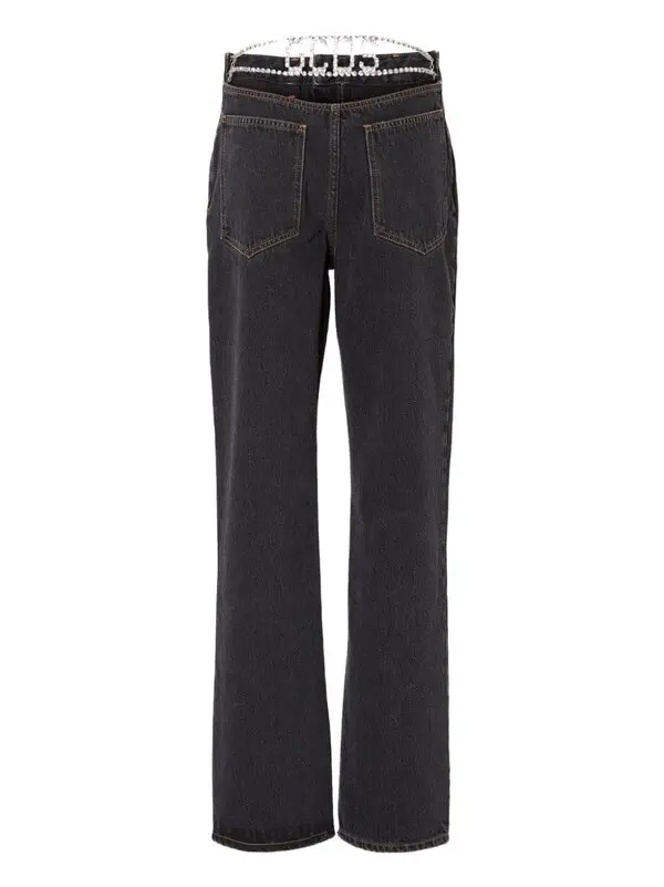Gcds Rhinestone-embellished Straight Leg Jeans