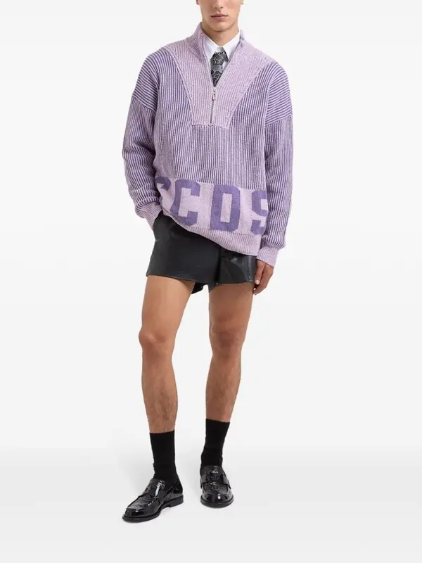 Gcds Half-zip Jumper - Purple
