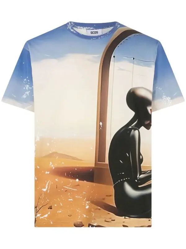 Gcds Creatures Oversized T-shirt - Blue