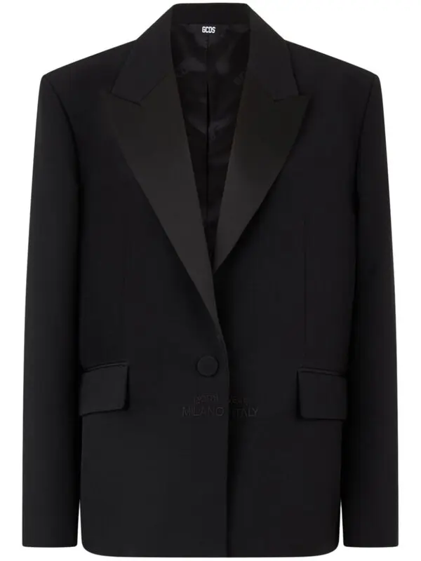 Gcds V-neck Blazer - Black
