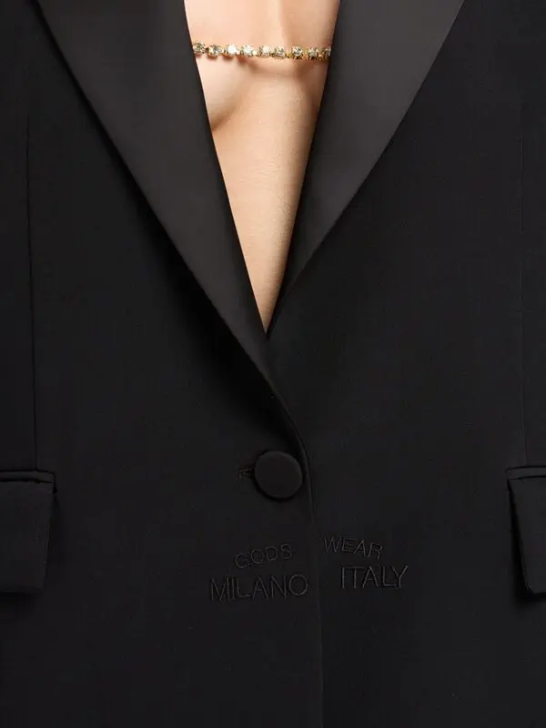 Gcds V-neck Blazer - Black