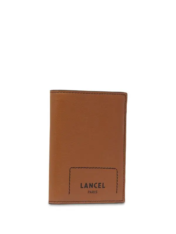LANCEL 9cc Tri-fold Leather Wallet - Brown