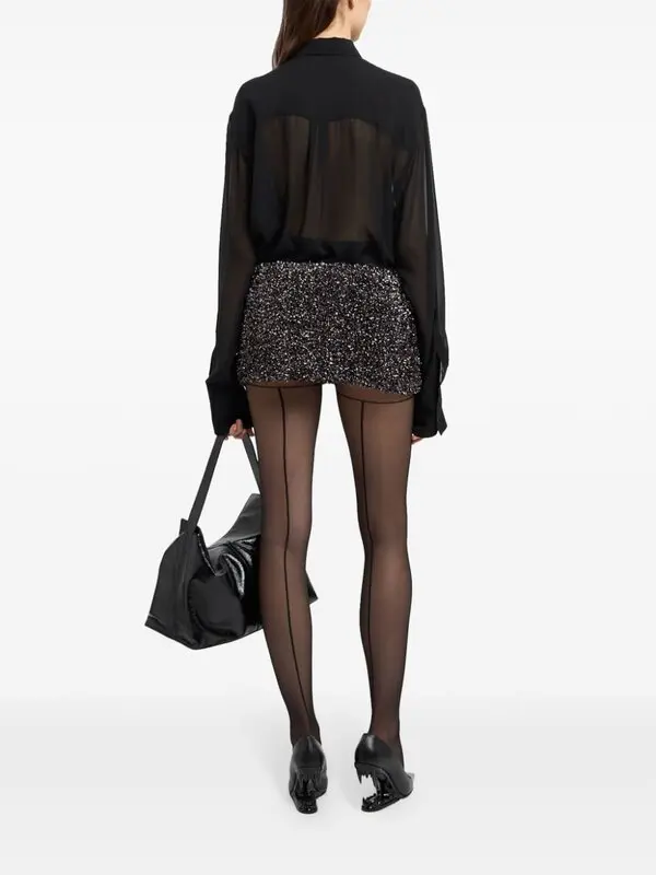 Gcds Metallic A-line Miniskirt