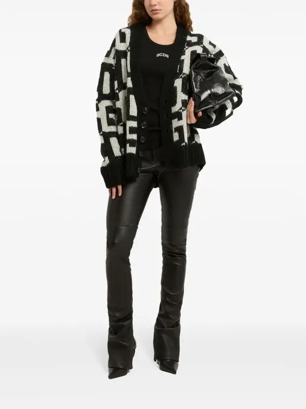 Gcds Monogram-print Cardigan