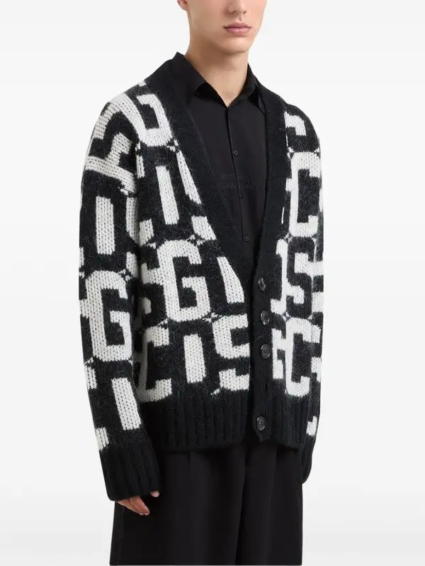 Gcds Monogram-print Cardigan