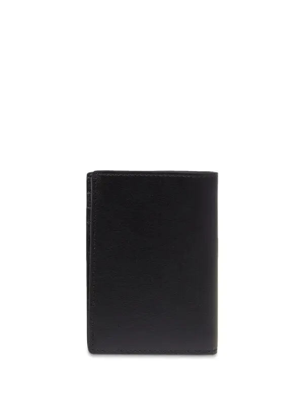 LANCEL 9cc Tri-fold Leather Wallet - Black