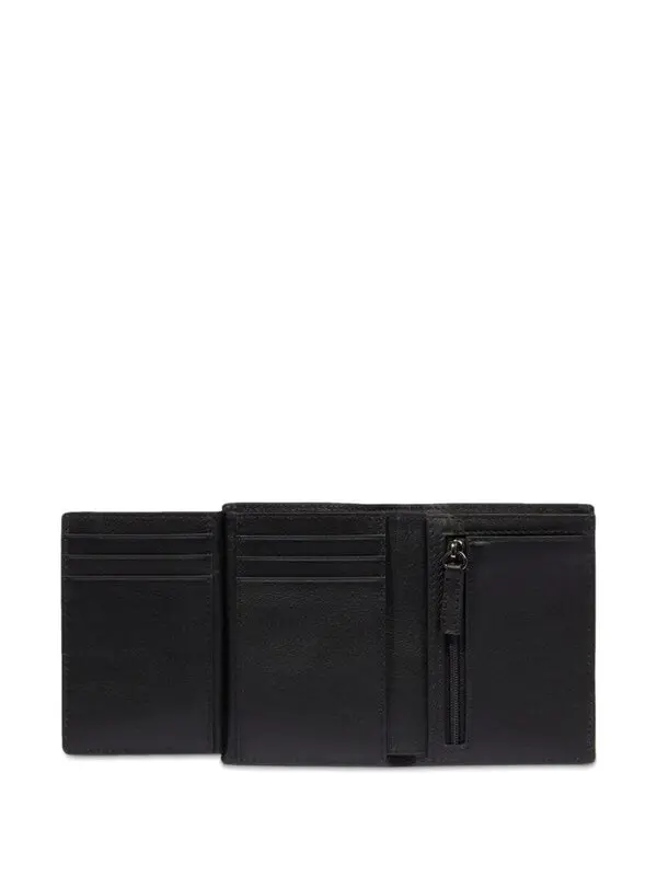 LANCEL 9cc Tri-fold Leather Wallet - Black