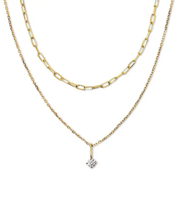 ANA LUISA 10k Lab Grown Diamond Layered Necklace - Gold