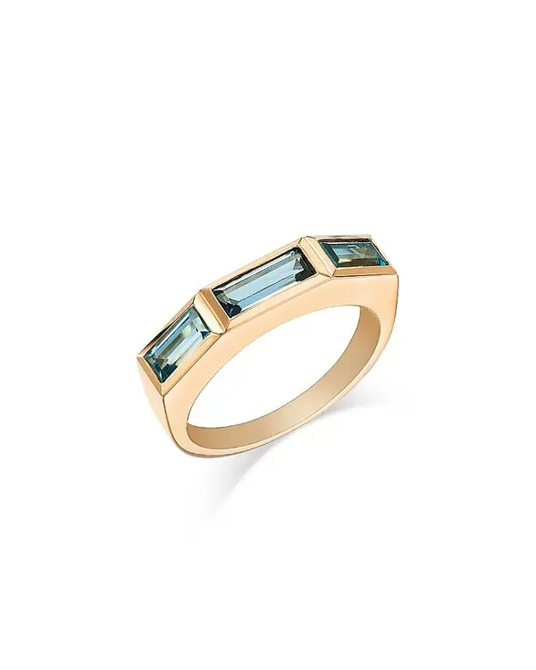 Bloomingdale'S Topaz Ring In 14k Gold - Blue/gold
