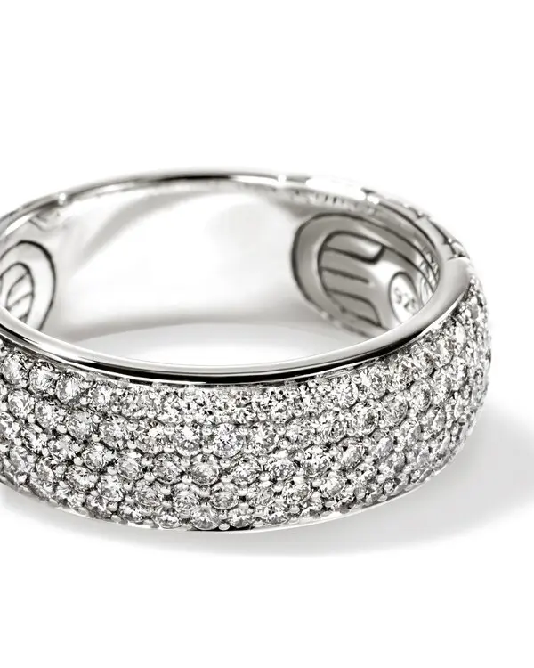 John Hardy Jh Essentials Pave Diamond Band Ring