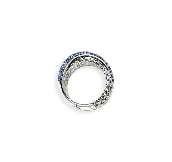 John Hardy Sterling Silver Sapphire Pave Ring - Blue/silver