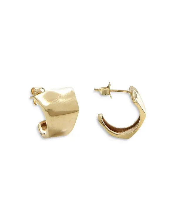 Bloomingdale'S 14k Yellow Wave Hoop Earrings - Gold