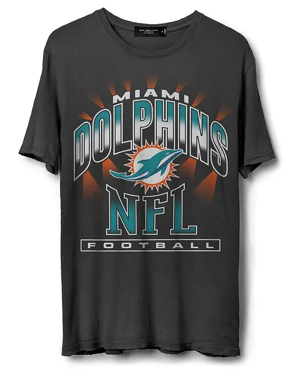 Junk Food Clothing Nfl Miami Dolphins Chrome Flea Market Tee - Black