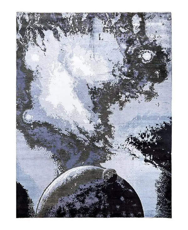 Bloomingdale'S Indo Ikat M7369 Area Rug, 9'4 X 12'2 - Gray