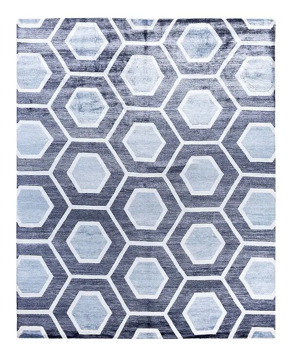 Bloomingdale'S Indo Modern M7657 Area Rug, 8'3 X 10'2 - Gray