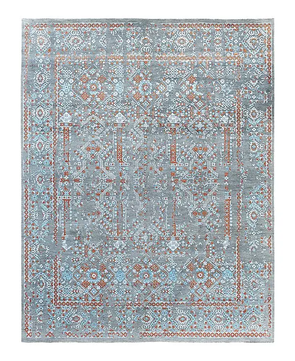 Bloomingdale'S Indo Ikat M7248 Area Rug, 8'1 X 10'1 - Gray