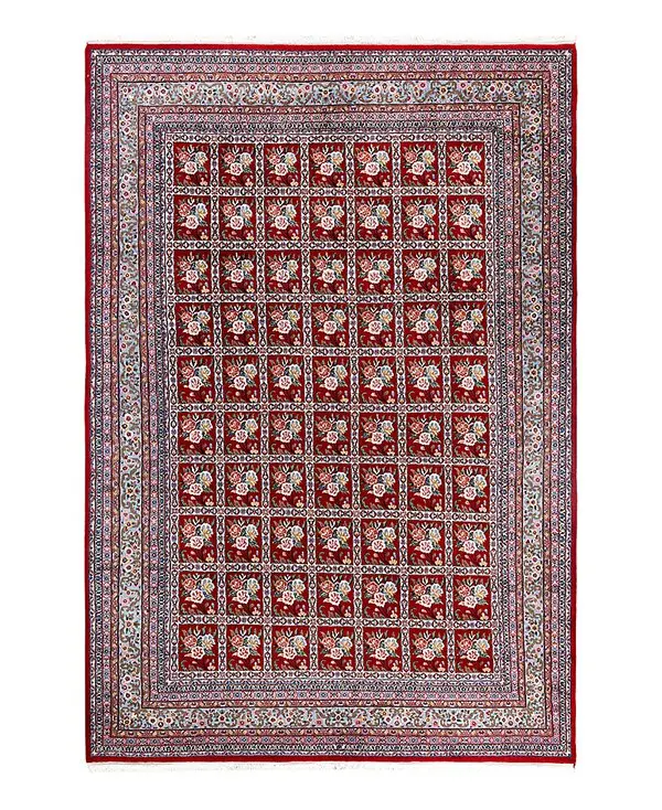 Bloomingdale'S Indo Floral M2033 Area Rug, 8'3 X 11'9 - Red