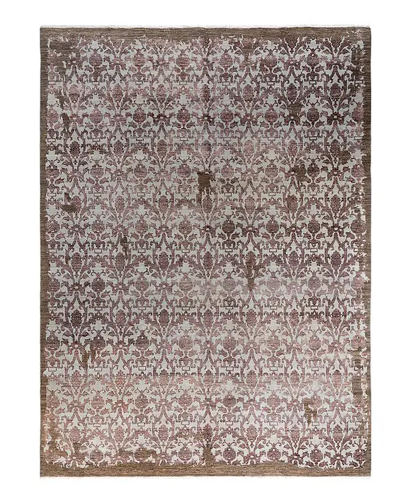 Bloomingdale'S Indo Ikat M6483 Area Rug, 9'1 X 12'1 - Brown