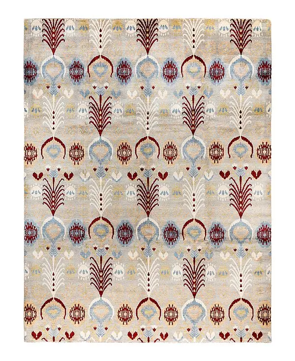 Bloomingdale'S Indo Ikat M5964 Area Rug, 9'3 X 12'1 - Gray