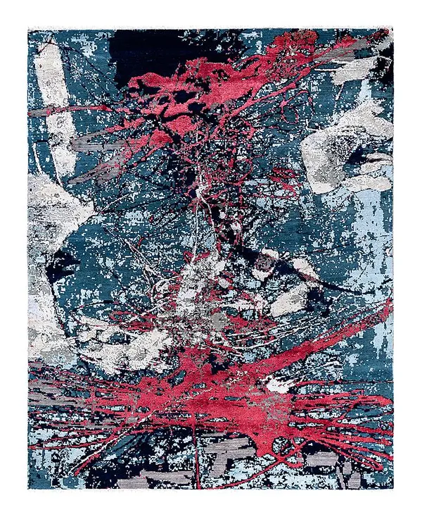 Bloomingdale'S Indo Ikat M8373 Area Rug, 8'2 X 10'1 - Gray