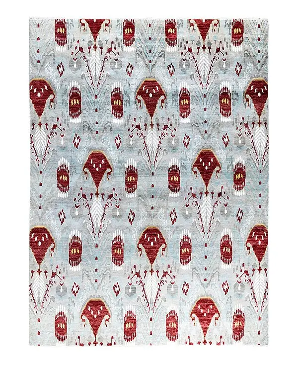 Bloomingdale'S Indo Ikat M6234 Area Rug, 9'1 X 12'4 - Gray