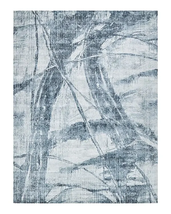EXQUISITE RUGS Kyoto 6333 Area Rug, 6' X 9 - Silver/blue