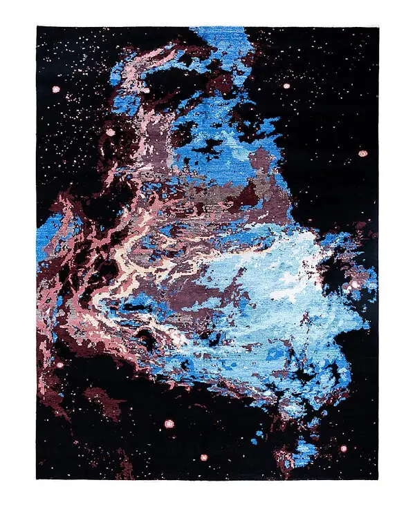 Bloomingdale'S Indo Ikat M7218 Area Rug, 9'2 X 12'3 - Black