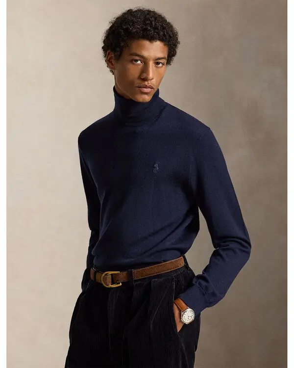 Polo Ralph Lauren Wool Turtleneck Sweater - Blue