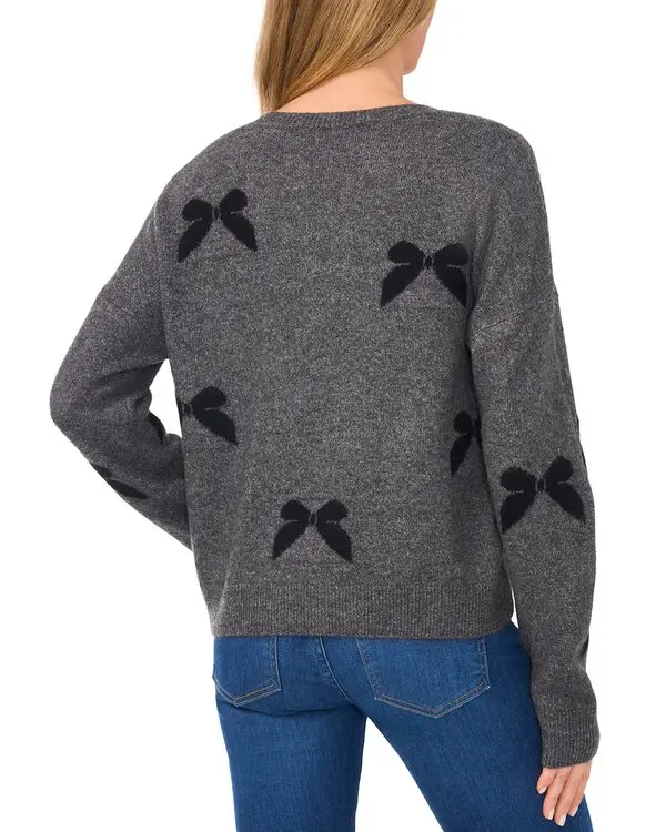 CECE DUPRAZ Bow Detail Sweater - Medium Heather Grey