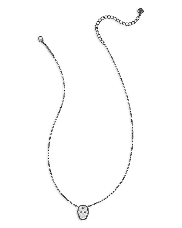 Kendra Scott Pave & Mother Of Pearl Skeleton Pendant Necklace - Silver